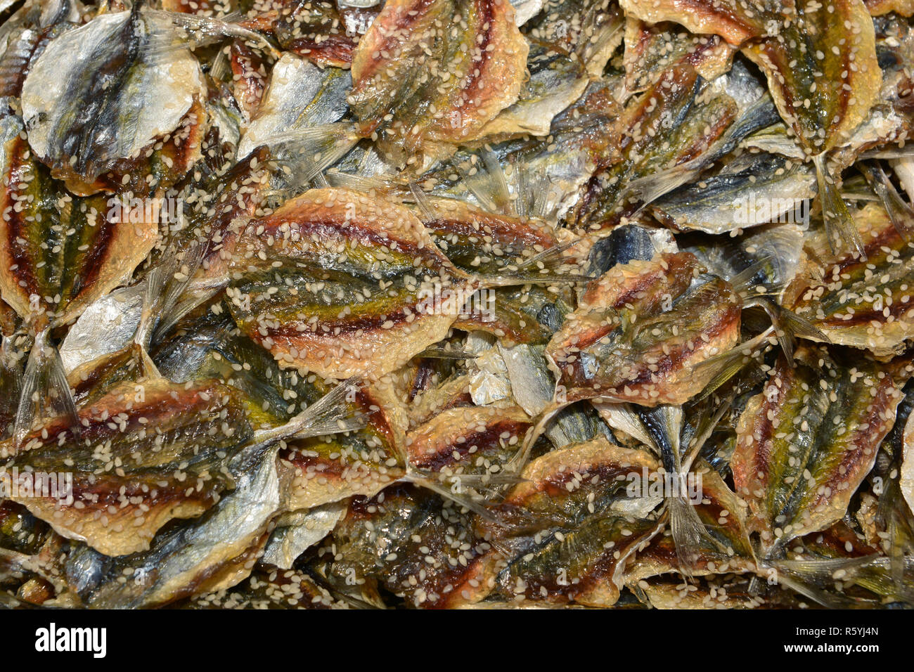 Dried fish in market for sale Stock Photo - Alamy