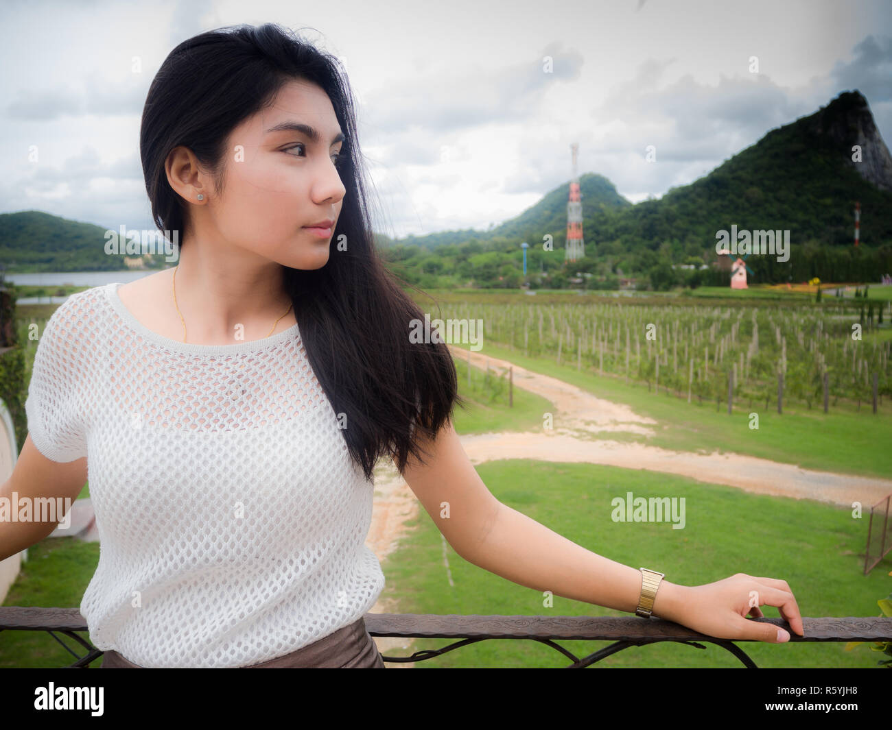 A portrait of a beautiful asian woman Stock Photo - Alamy