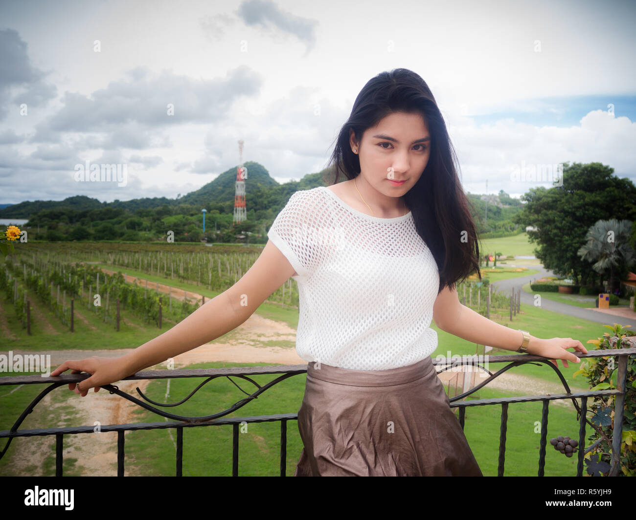 A portrait of a beautiful asian woman Stock Photo - Alamy