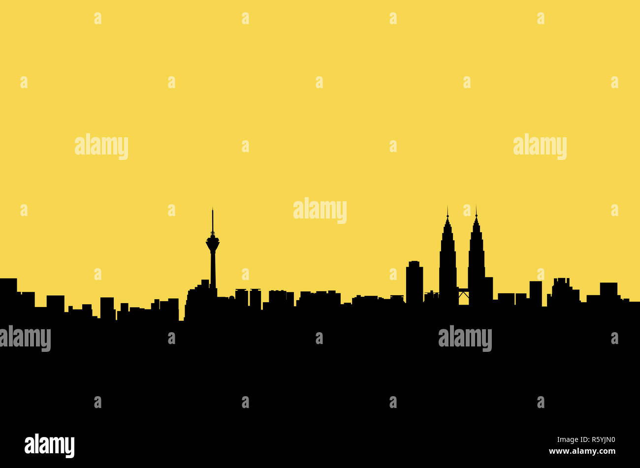 Kuala lumpur skyline vector hi-res stock photography and images - Alamy