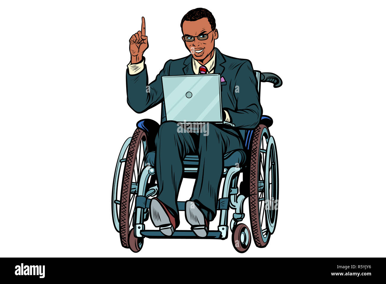 Worker in wheelchair Cut Out Stock Images & Pictures - Alamy