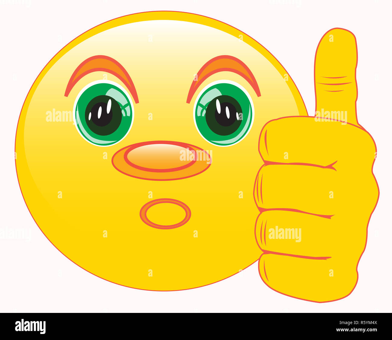 Smaily gesture by hand Stock Photo - Alamy
