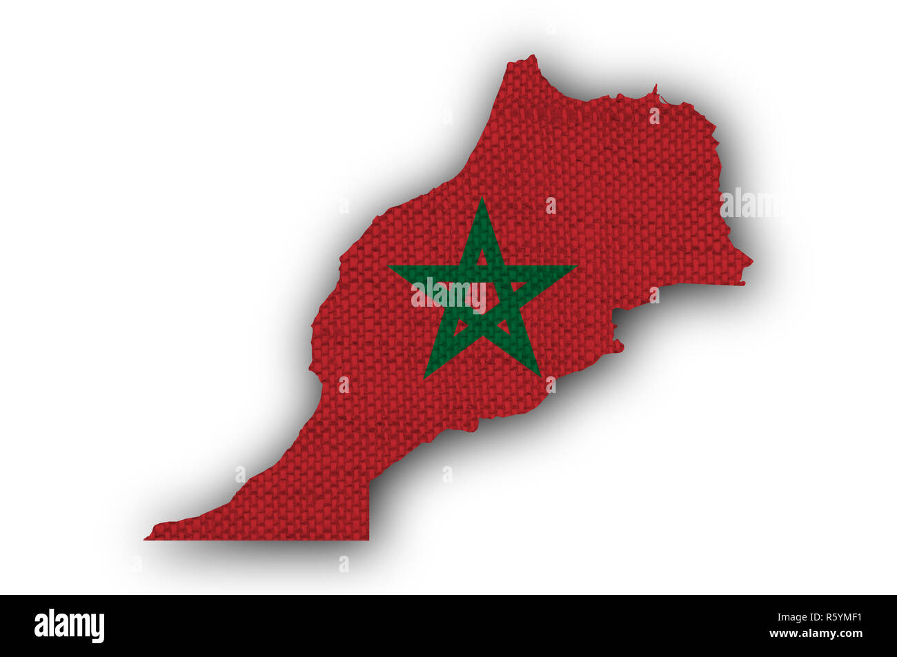 Morocco flag map hi-res stock photography and images - Alamy