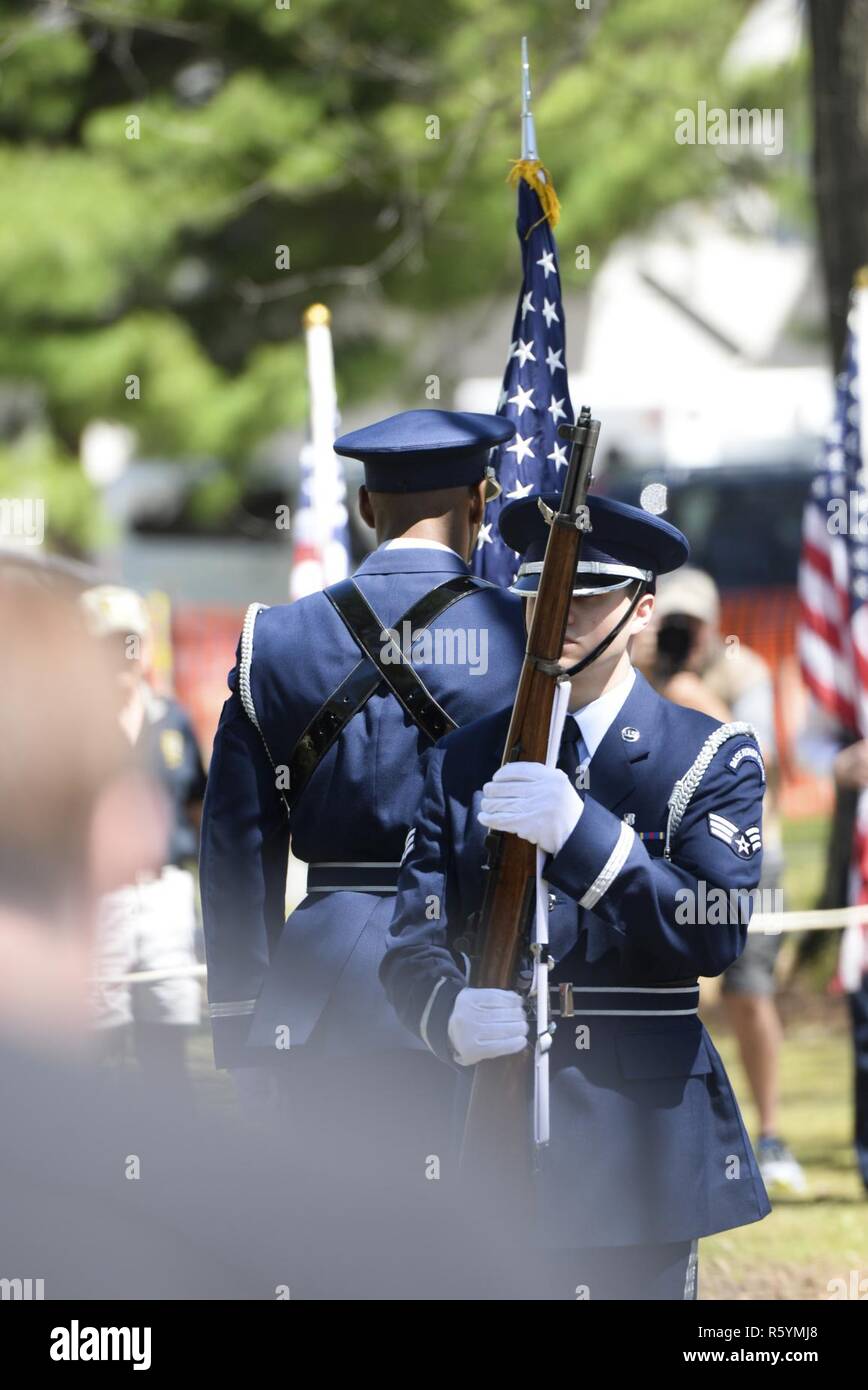 Senior Airman Roman Vizone, ceremonial guardsman with the Wright ...