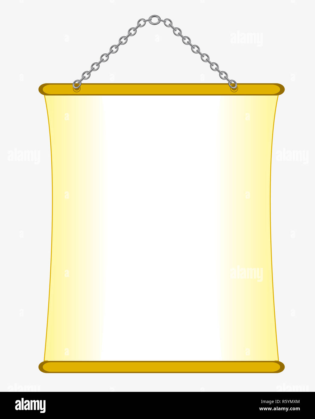 Poster on chain Stock Photo - Alamy
