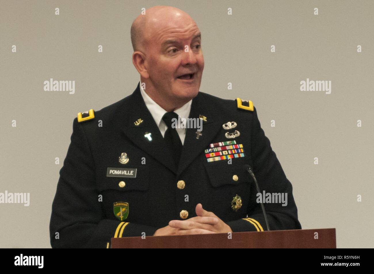 U.S. Army Reserve Chaplain (Col.) Alan Pomaville, provides words of ...