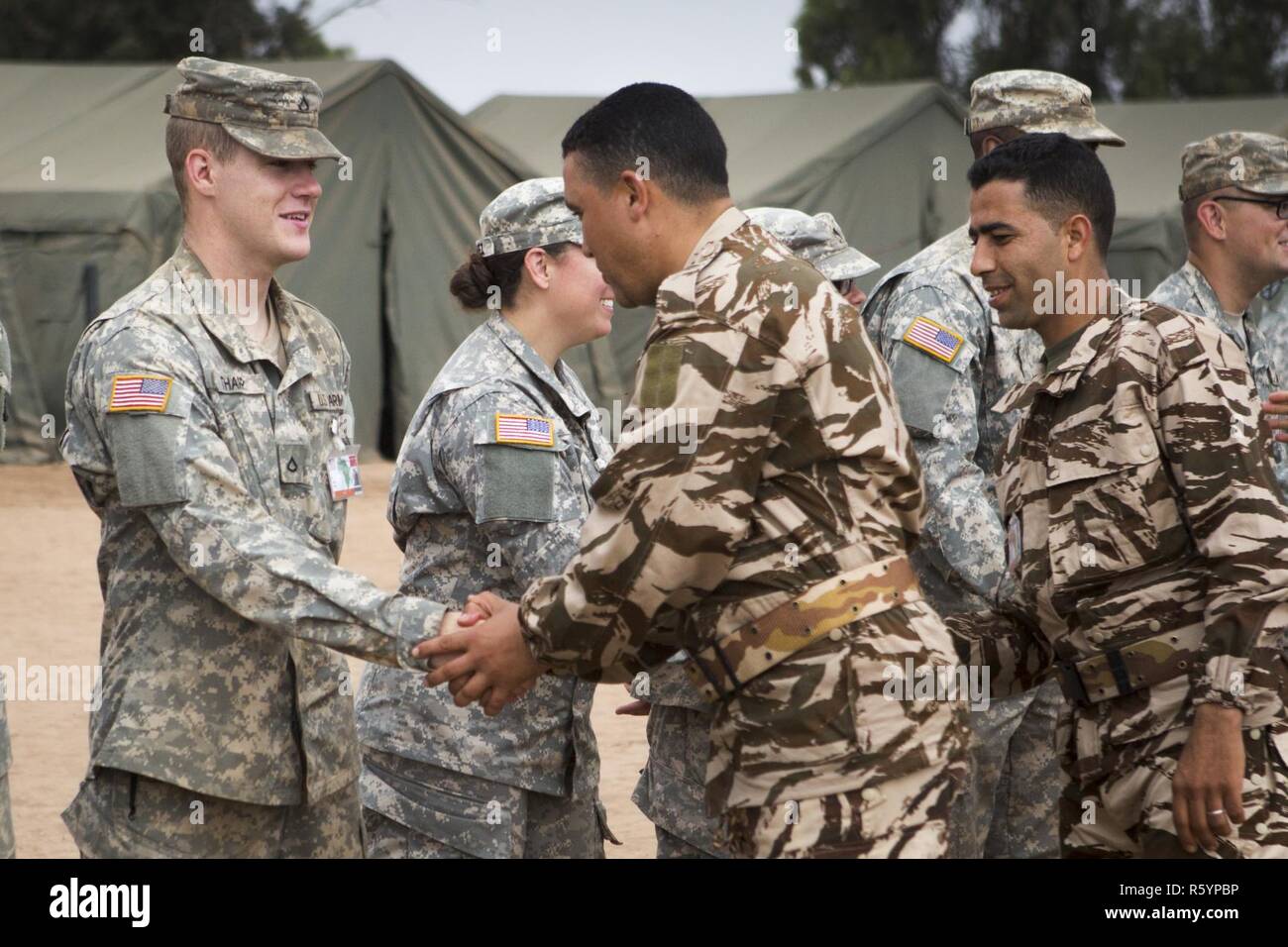 TIFNIT, Morocco - U.S. Army Soldiers interact with Royal Moroccan ...