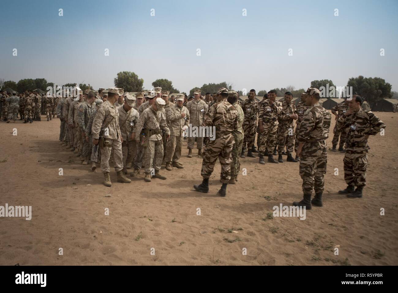 TIFNIT, Morocco - U.S. service members and soldiers in the Royal ...