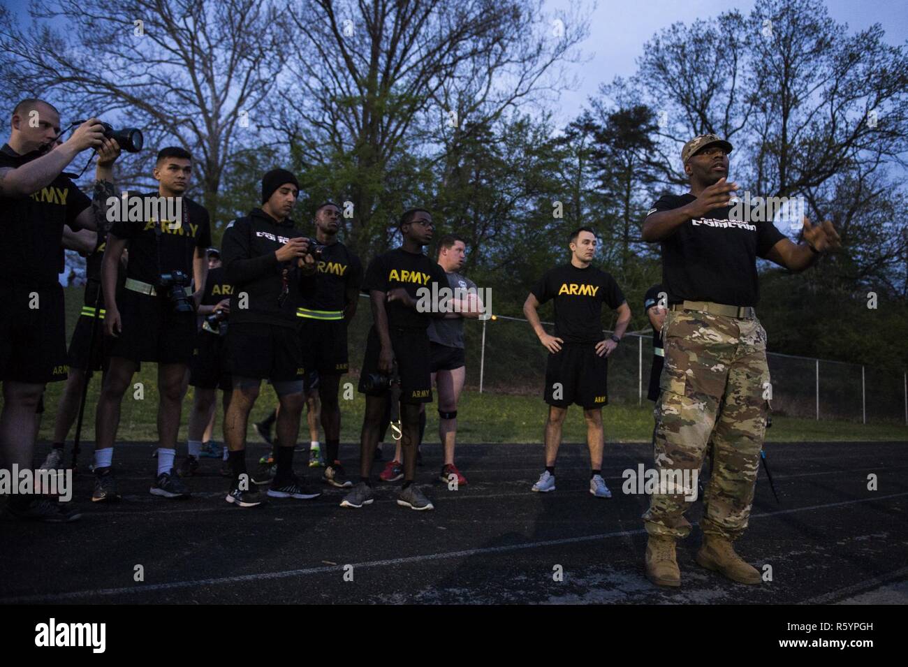 U.S. Army Sergeant 1st Class Christopher Adell, assigned to the 55th Signal Company (Combat ...