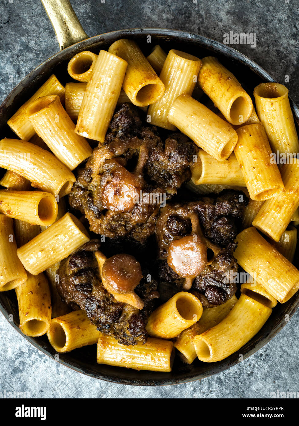 rustic italian oxtail ragu pasta Stock Photo - Alamy