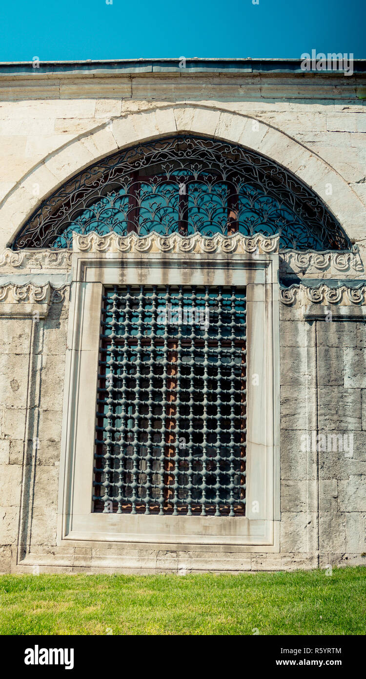 Old window Architecture from the Ottoman times In Istanbul Stock Photo ...