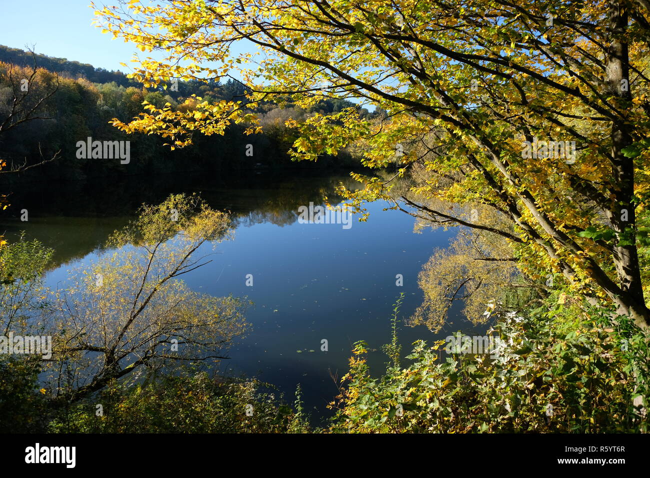 autumn in the bÃ¶ttinger bay Stock Photo - Alamy