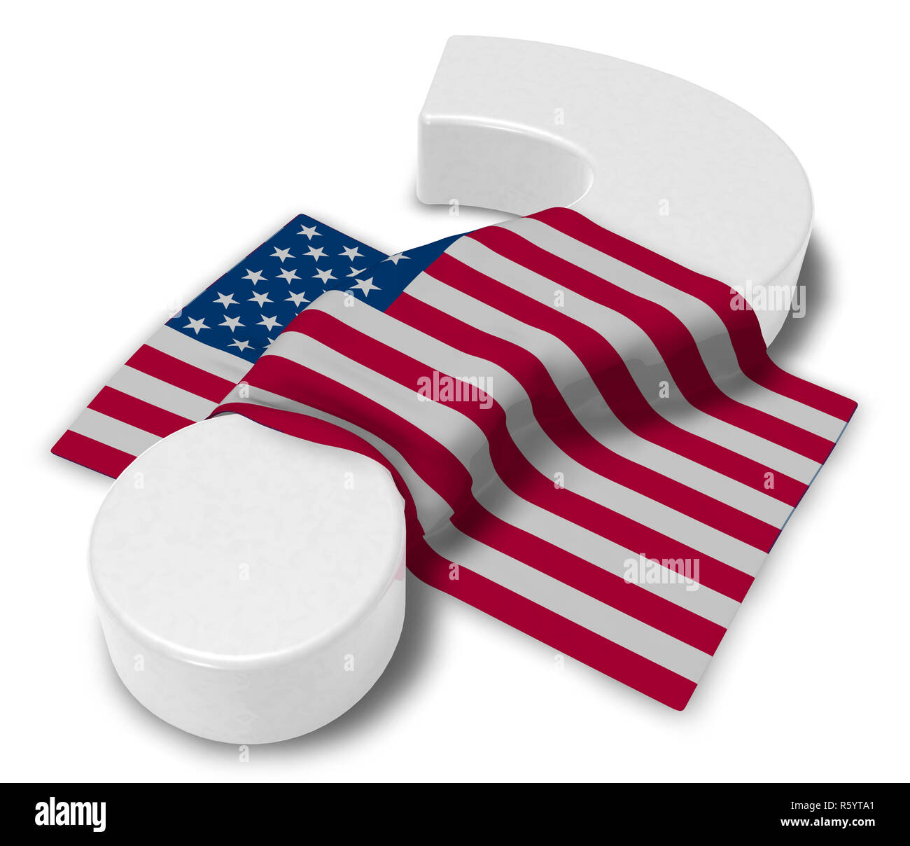 flag of the usa and question mark Stock Photo - Alamy
