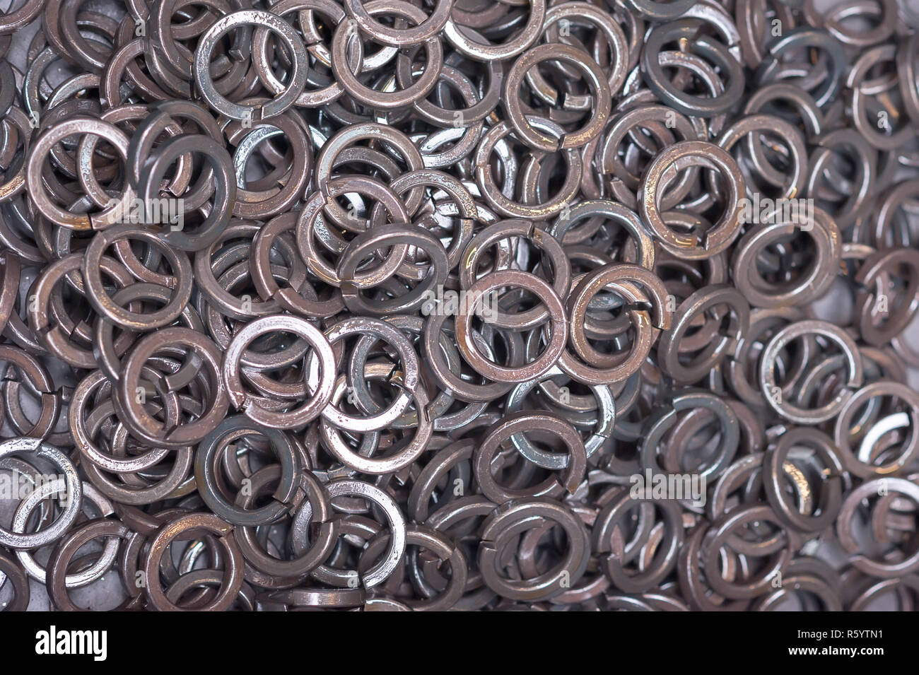 tubes with threaded threads. in production. finished parts in a row ...