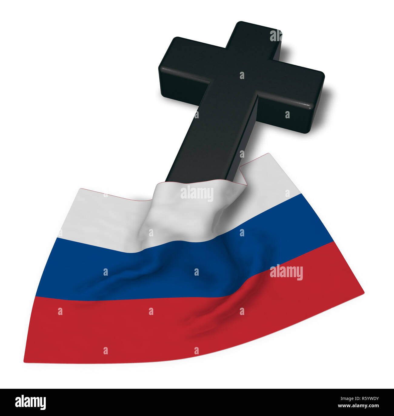 christian cross and flag of russia Stock Photo - Alamy