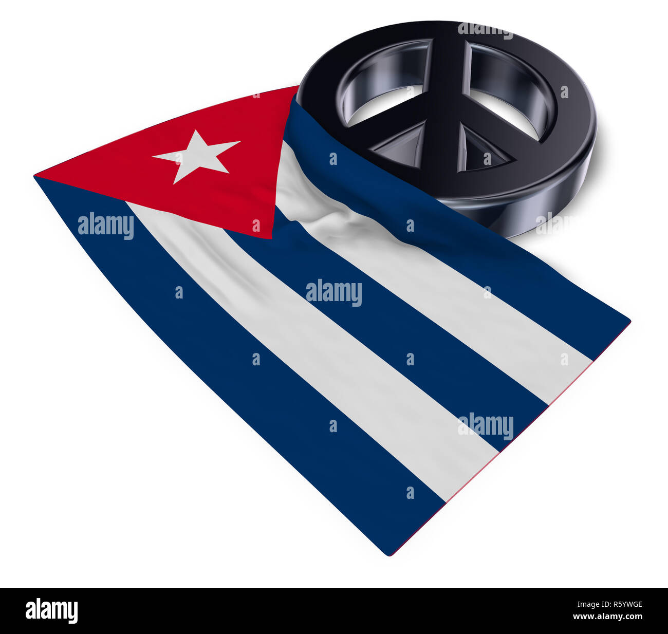 peace symbol and flag of cuba Stock Photo - Alamy