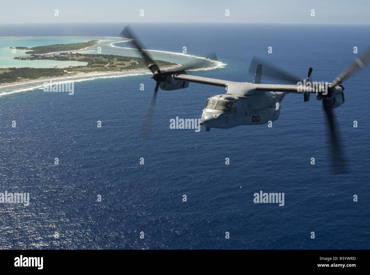 PACIFIC OCEAN (April 24, 2017) An MV-22B Osprey, assigned to Marine ...