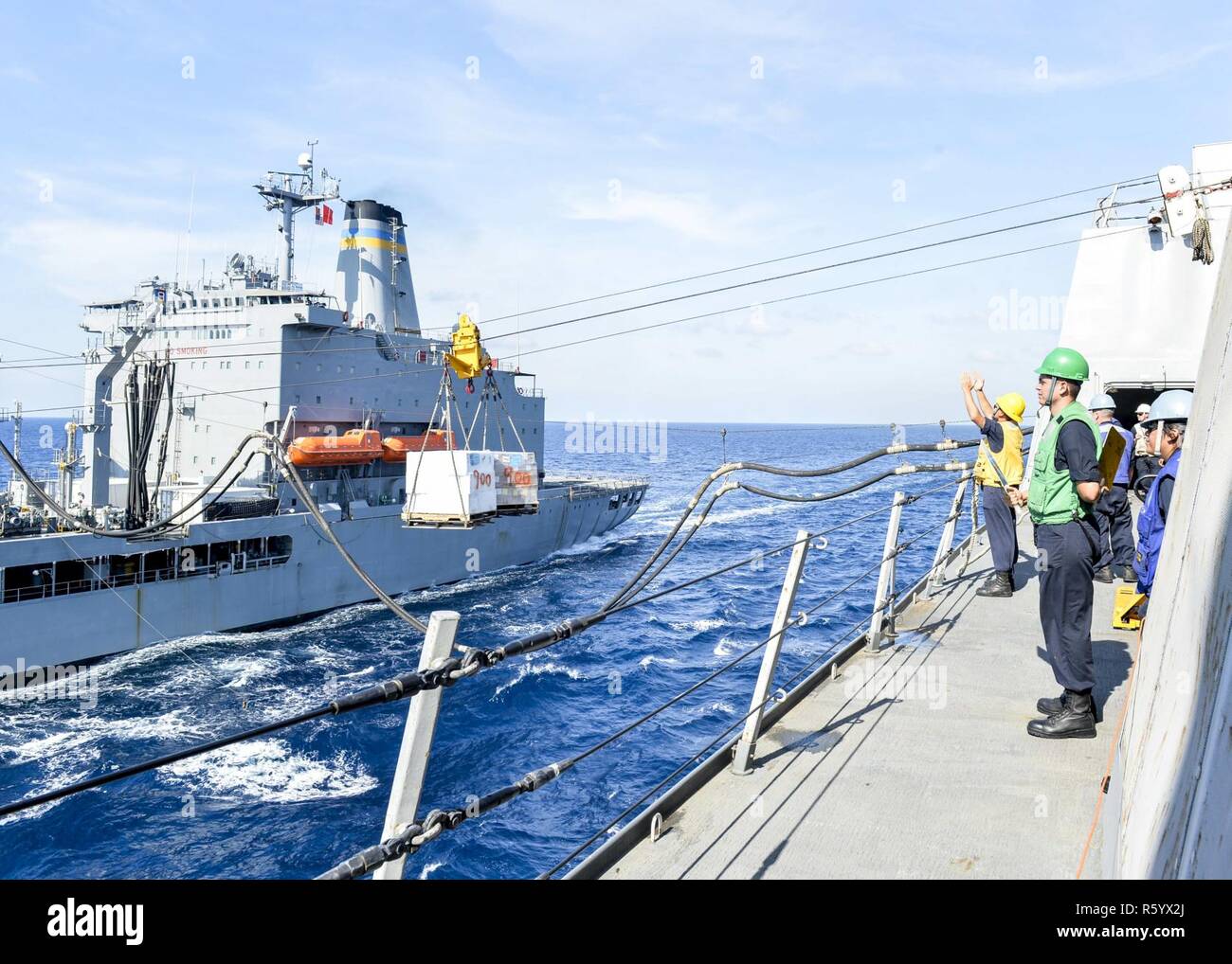 PACIFIC OCEAN (April 14, 2017) Sailors assigned to the amphibious ...