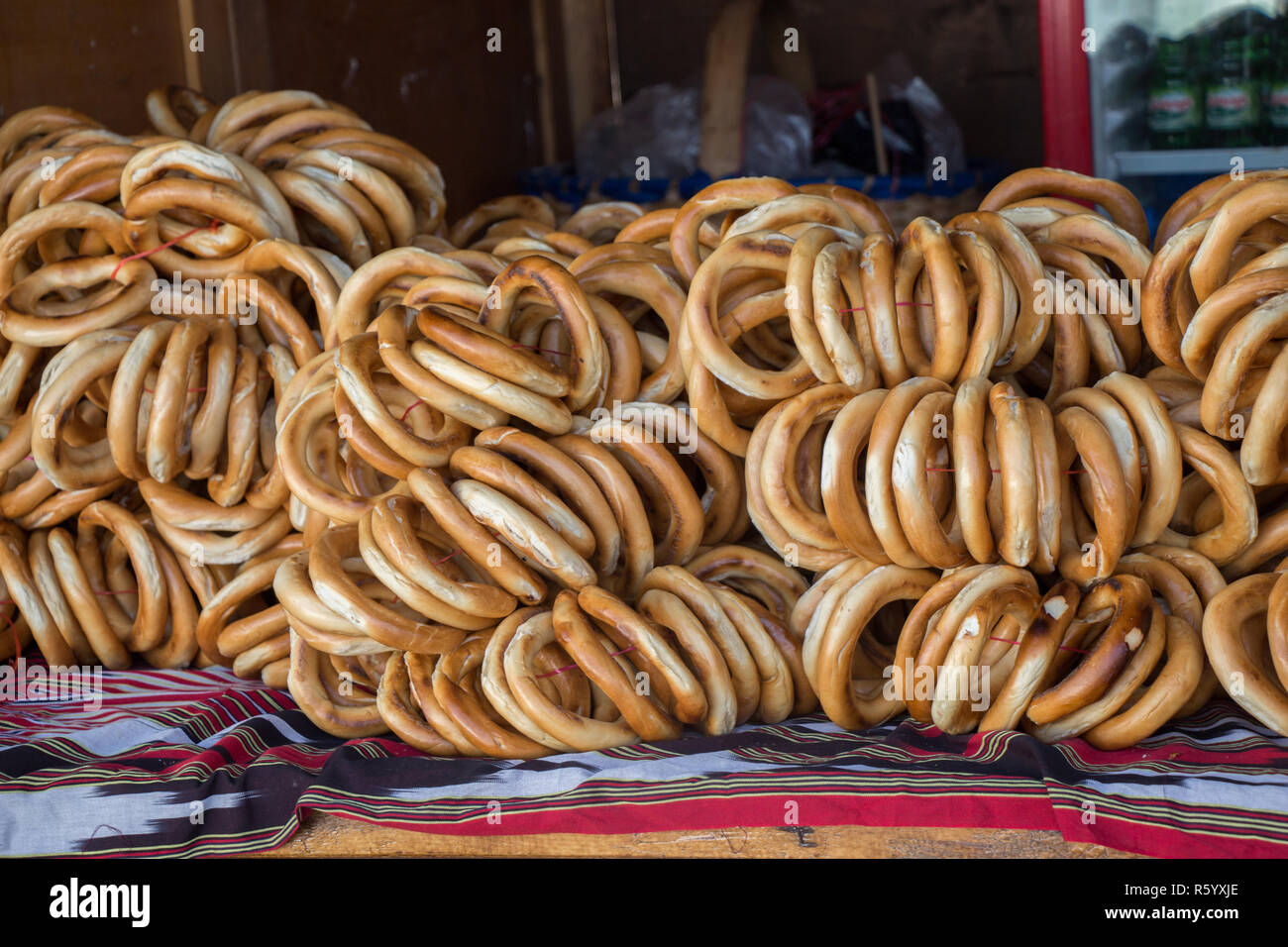 Turkish simits/bagels without sesame in the view Stock Photo - Alamy