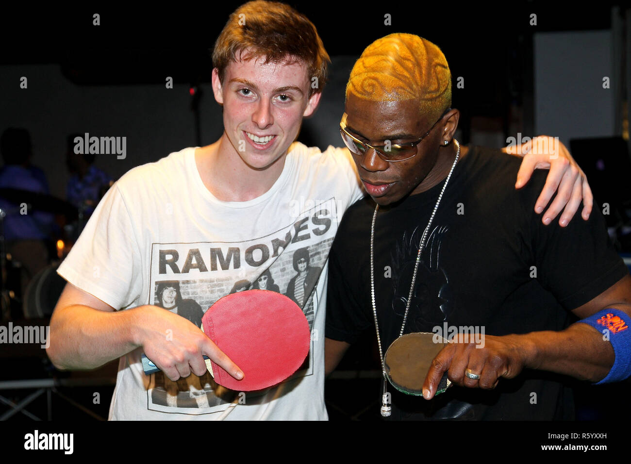 NEW YORK, NY - JUNE 27: Olympic Protege Michael Landers and Ping Pong ...