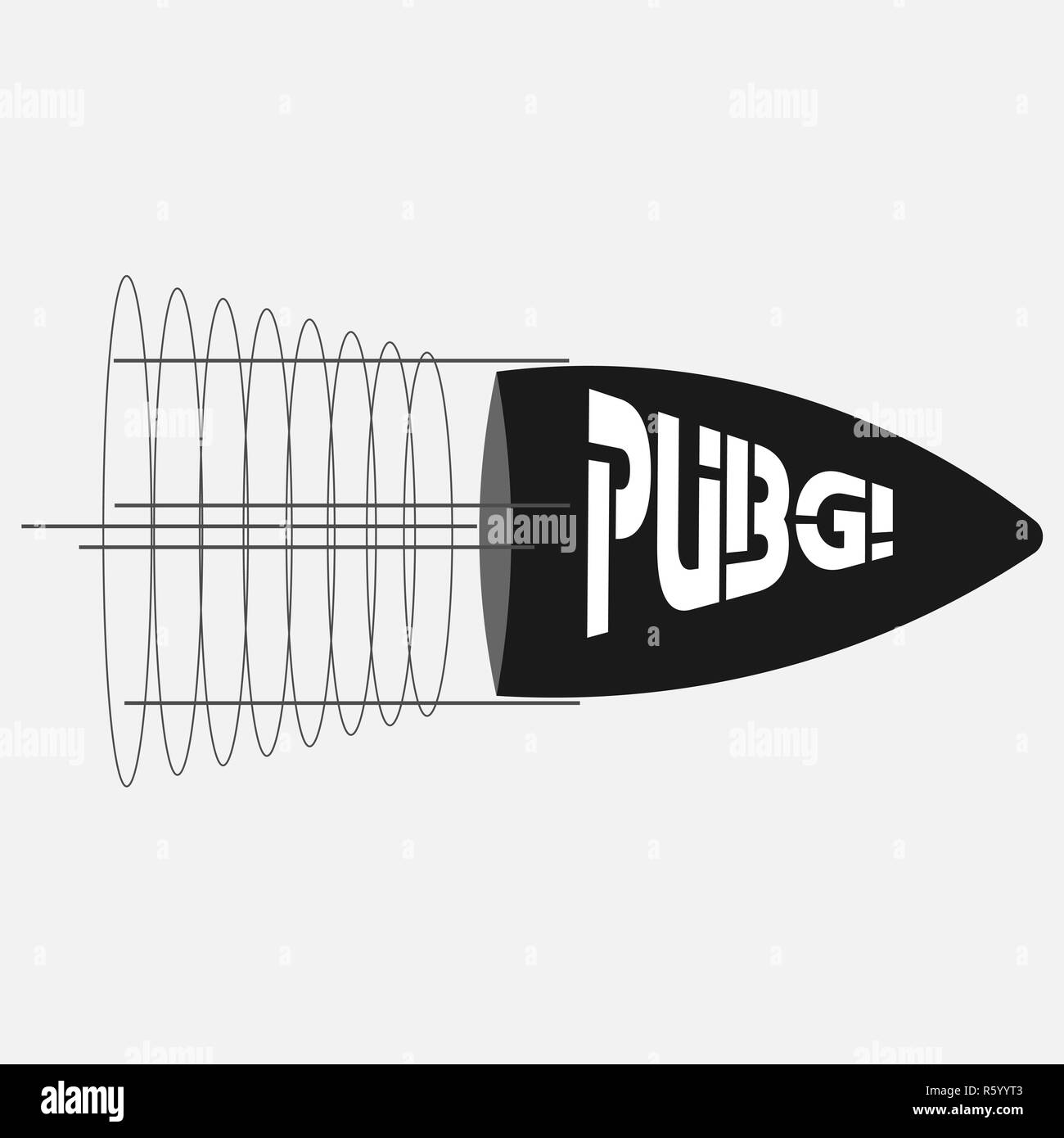 art icon for the network game pabg unknown player bullet typography ...