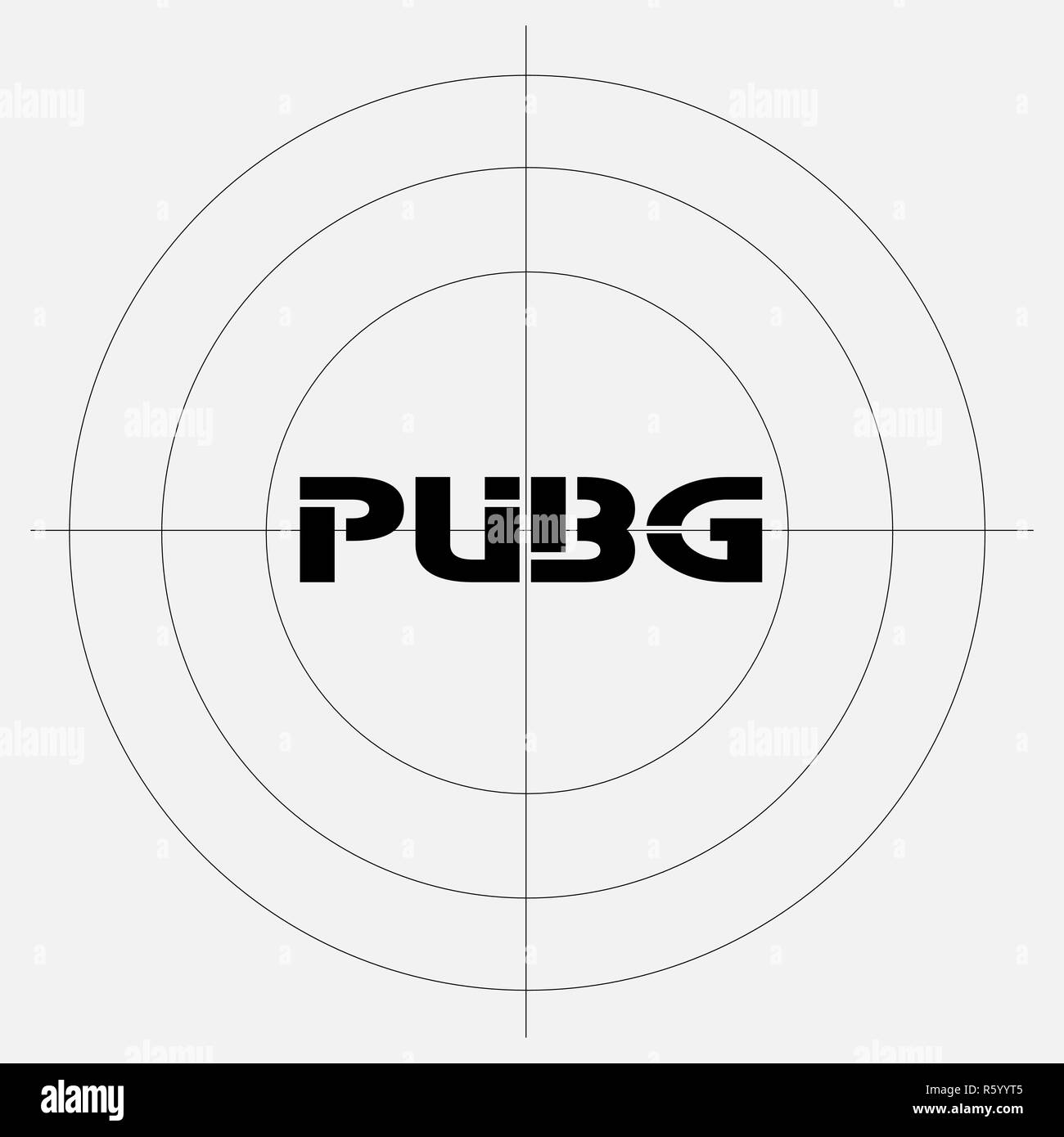 art icon for the network game pabg unknown player target typography ...