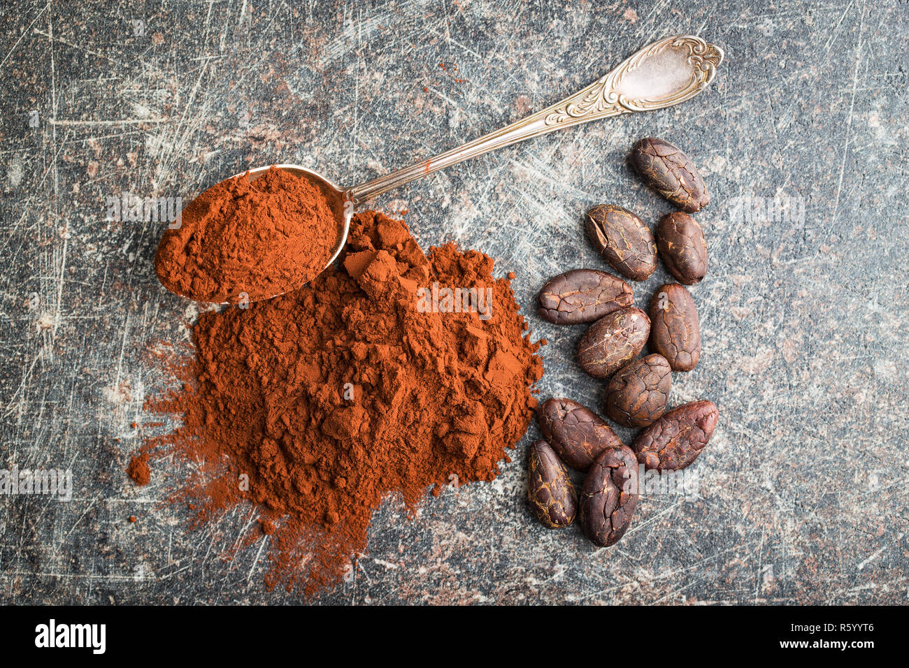 Dark cocoa powder Stock Photo - Alamy