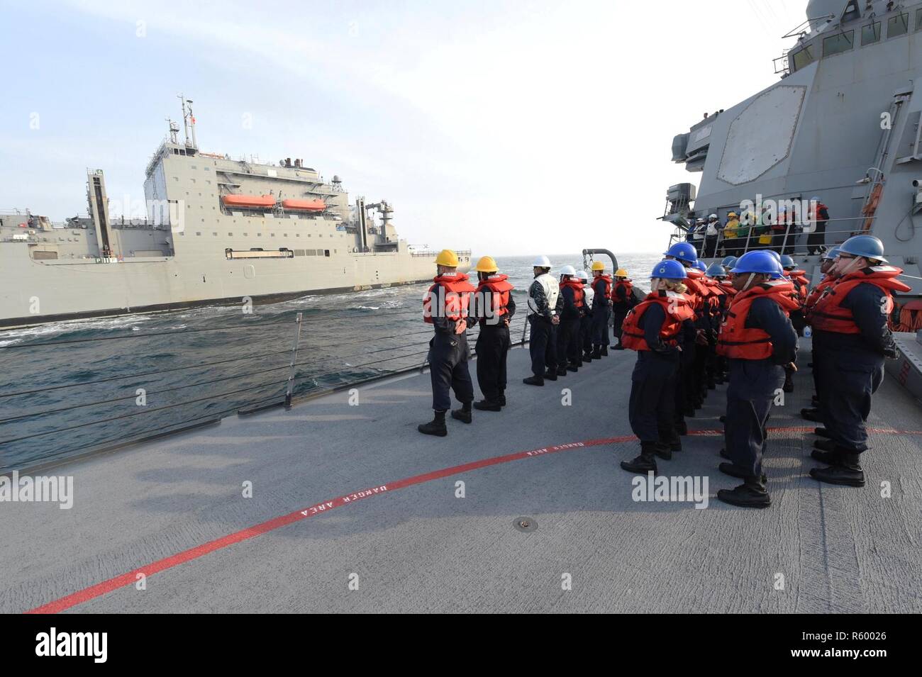 SEA OF JAPAN (April 16, 2017) Crewmembers of the forward-deployed ...