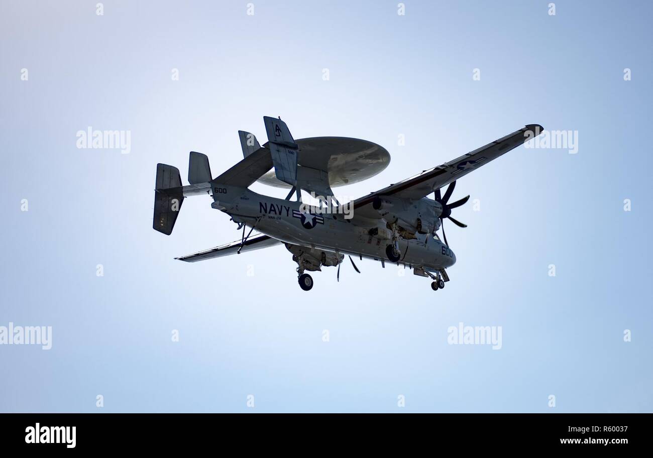 ARABIAN GULF (April 24, 2017) An E-2C Hawkeye attached to the "Bear ...