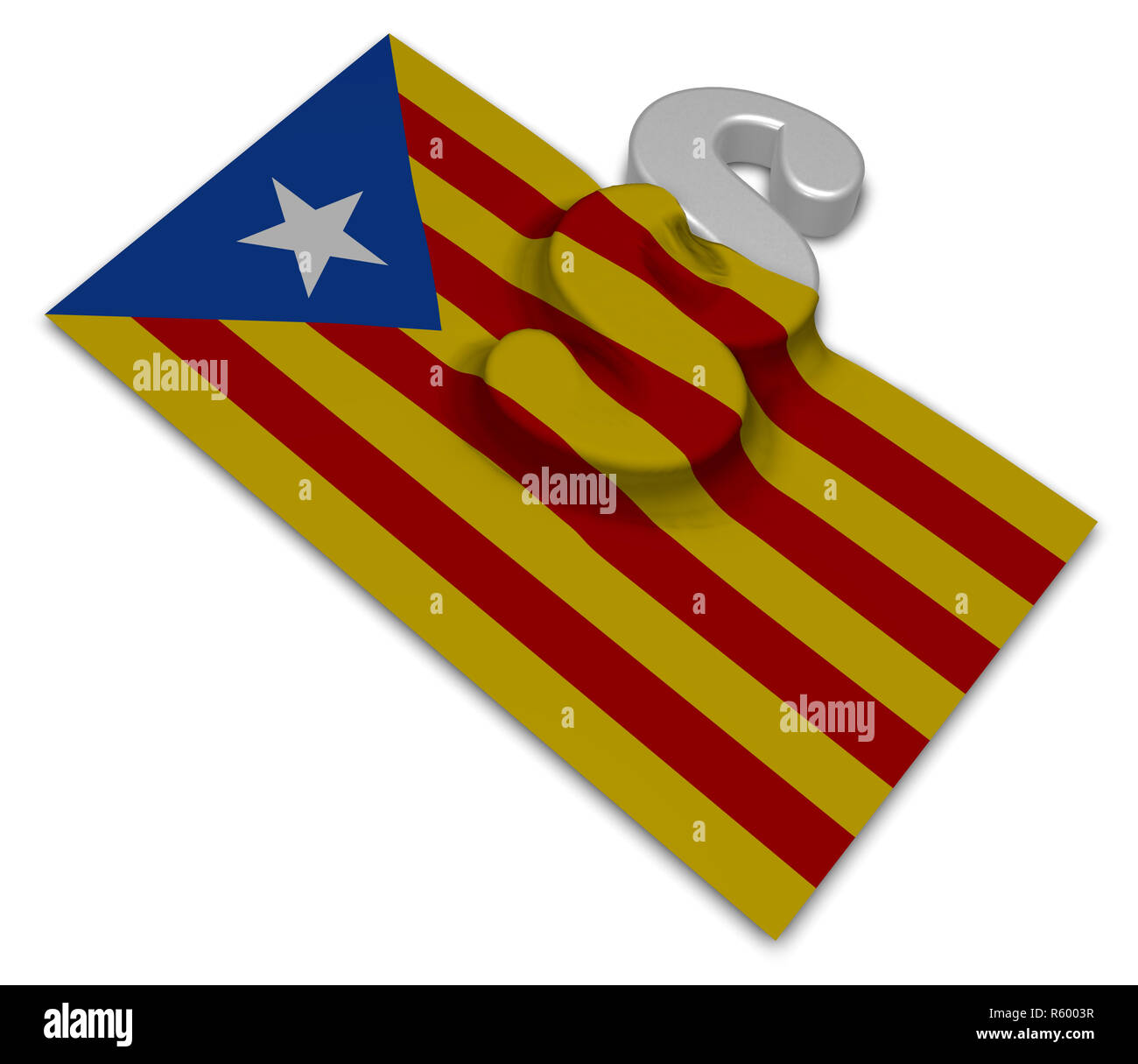 flag of catalonia and paragraph symbol Stock Photo - Alamy