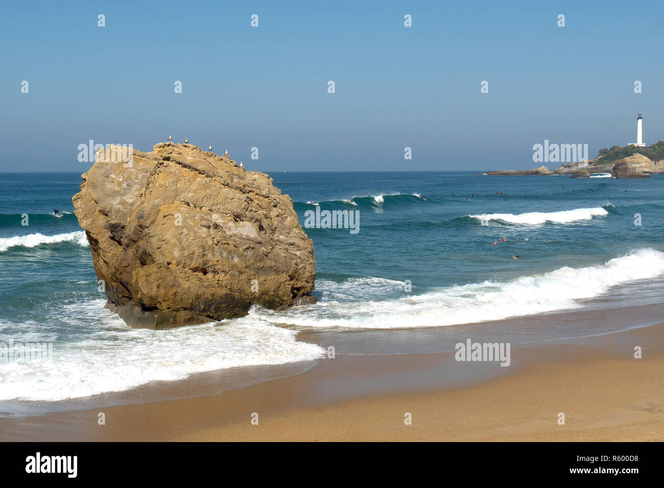 waves ocean of the Biarritz beach Stock Photo - Alamy
