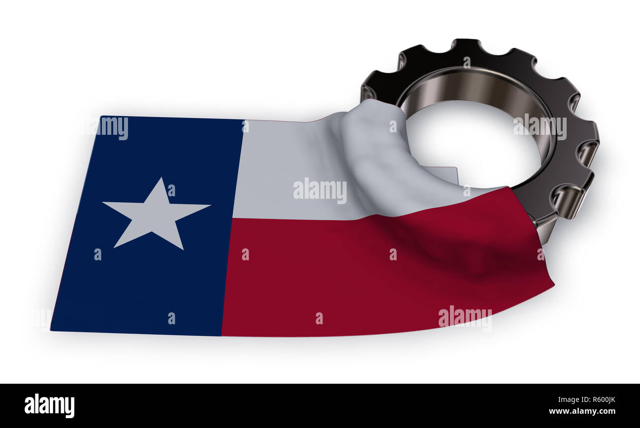 gear and flag of texas Stock Photo - Alamy