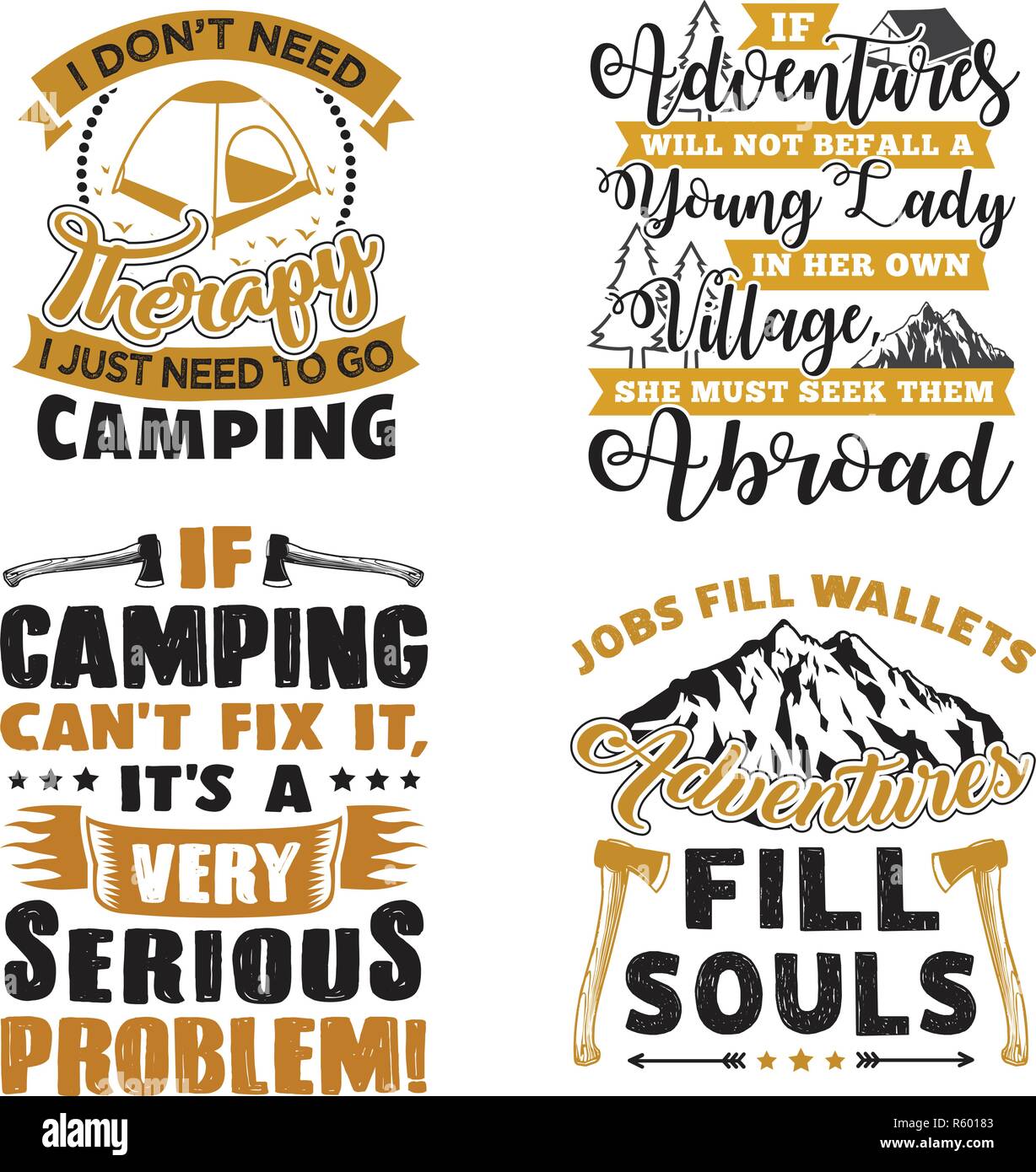 Adventure Quote and Saying Set Stock Vector Image & Art - Alamy