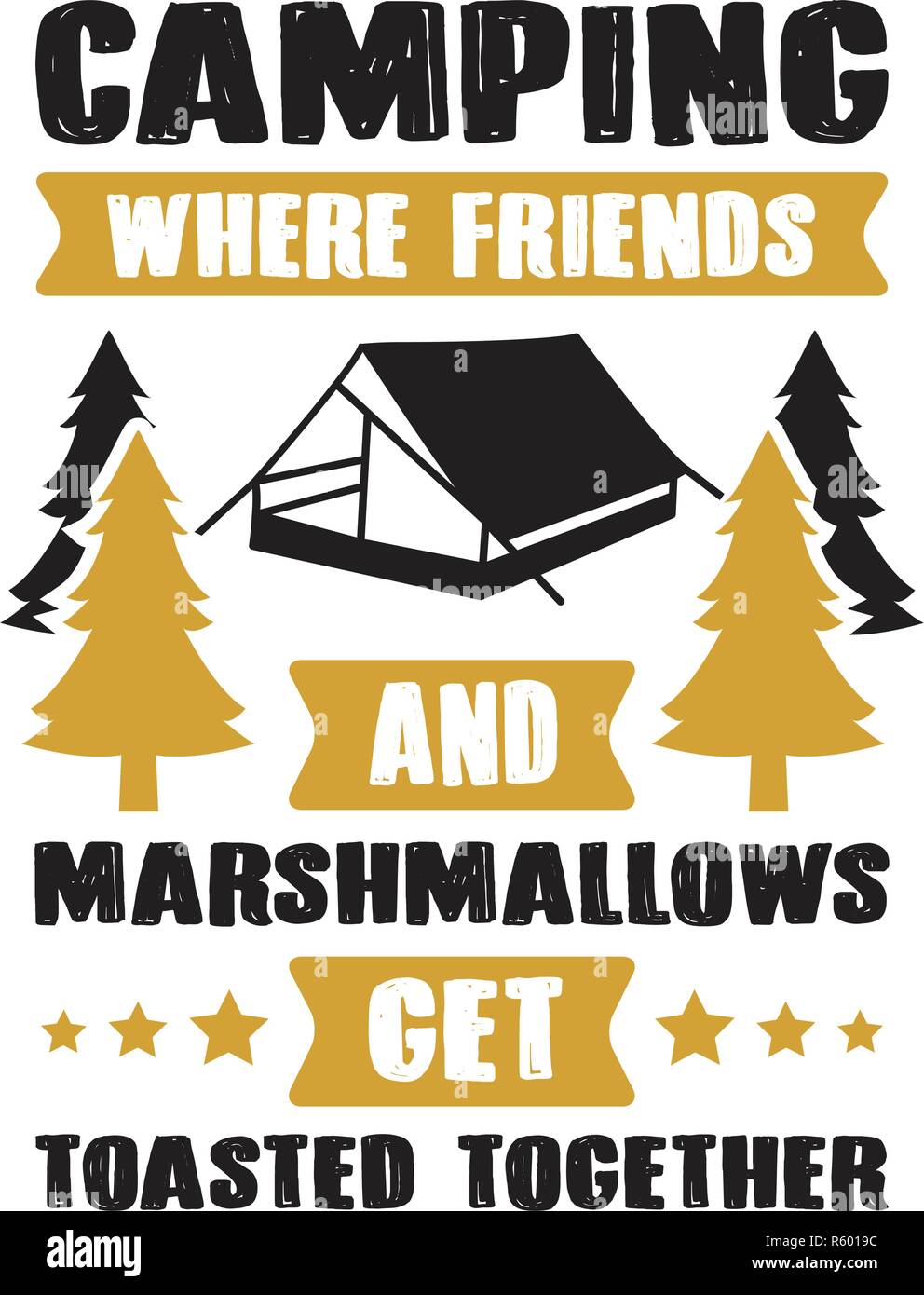 Camping Where friends and marshmallows Stock Vector Image & Art - Alamy