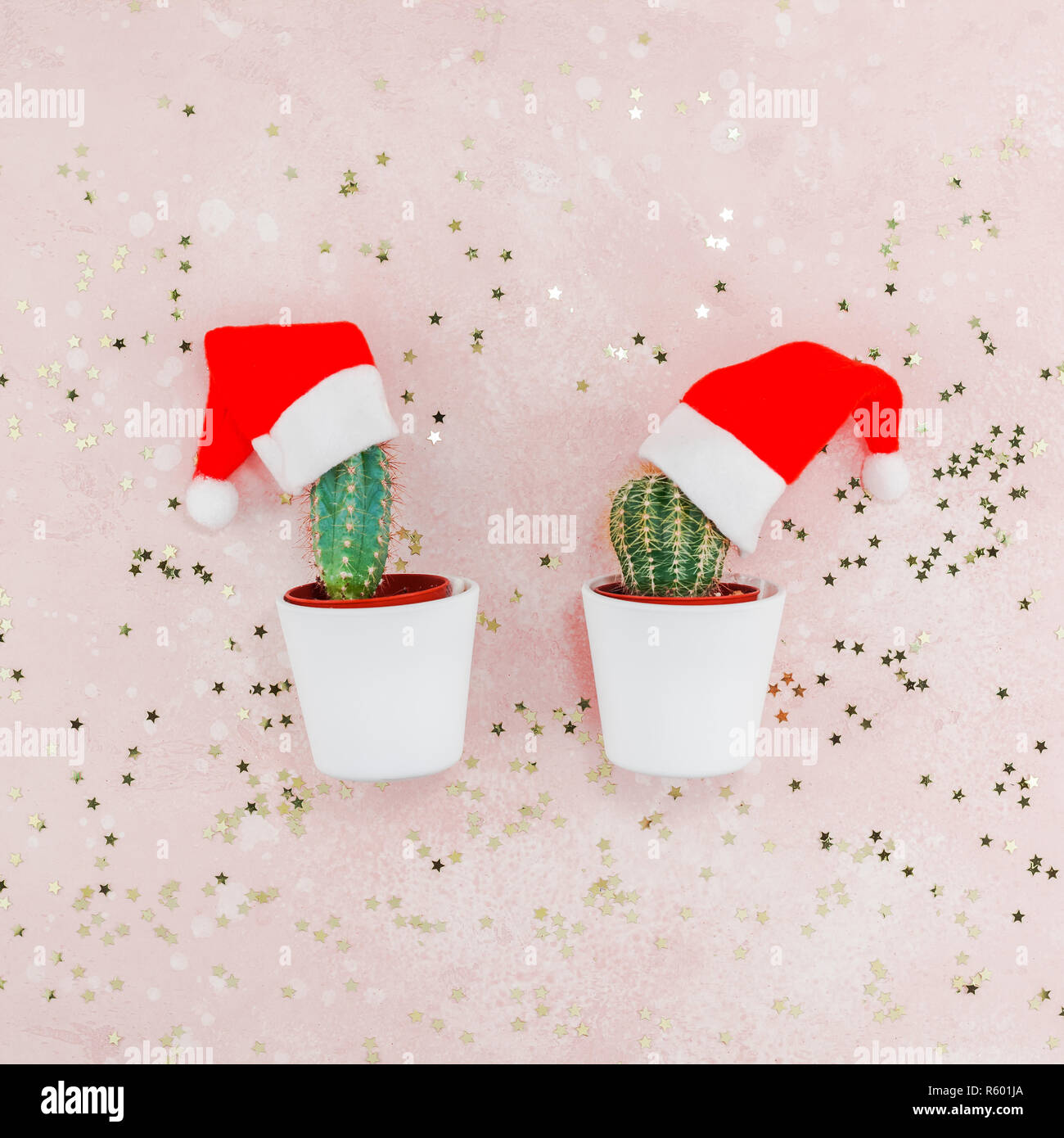 New Year or Christmas creative composition flat lay top view Xmas ...