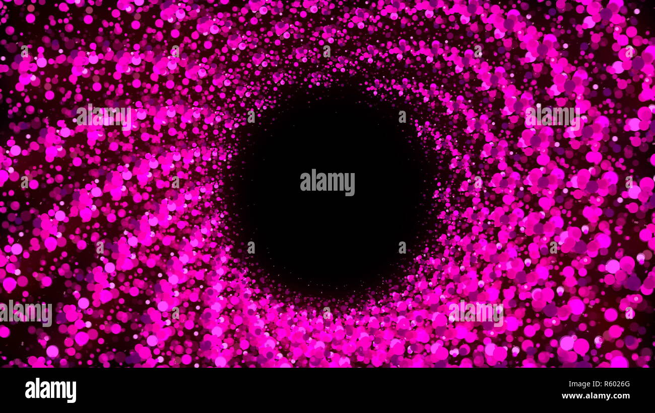 Abstract particles spiral tunnel digital hi-res stock photography and ...