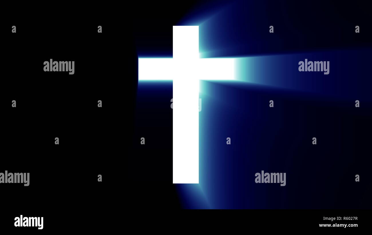 Light cross of Christ, ray beams background Stock Photo - Alamy