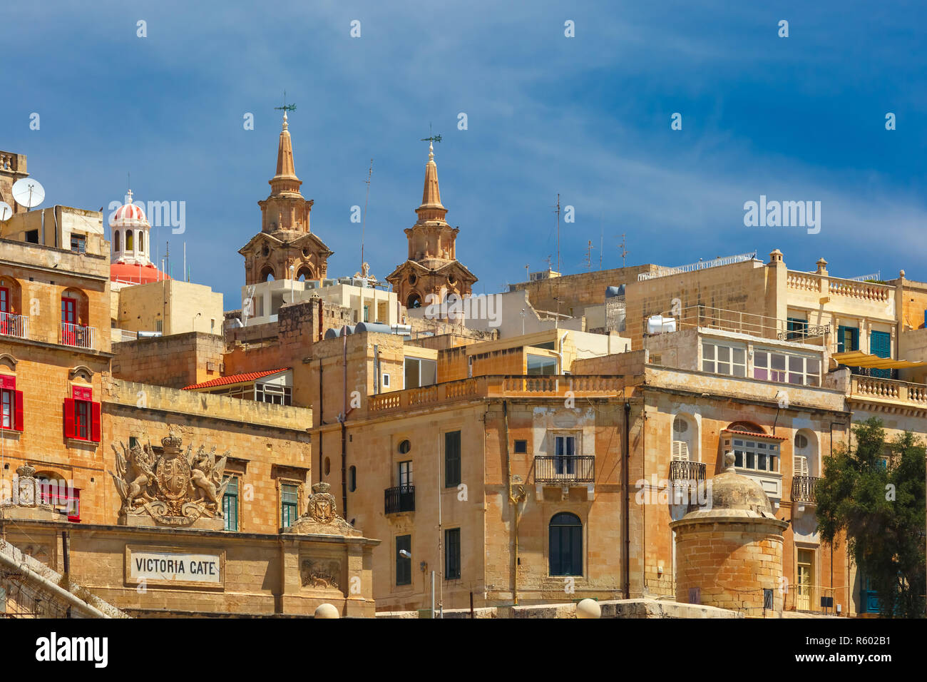 Ancient fortifications of Valletta, Malta Stock Photo - Alamy