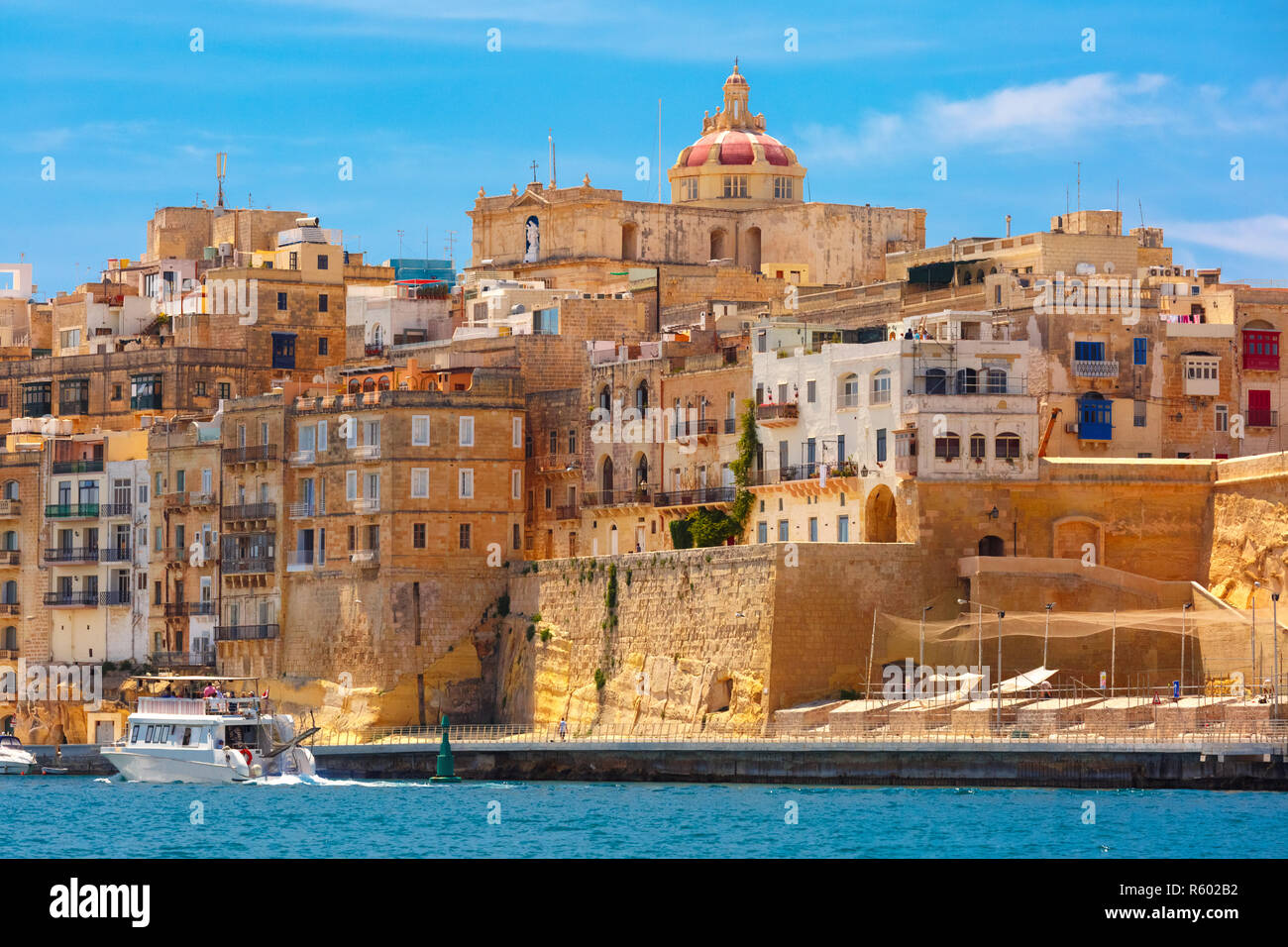 Ancient fortifications of Valletta, Malta Stock Photo - Alamy