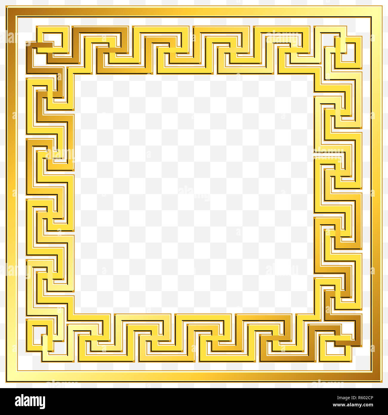 Traditional vintage gold Greek ornament, Meander Stock Photo - Alamy