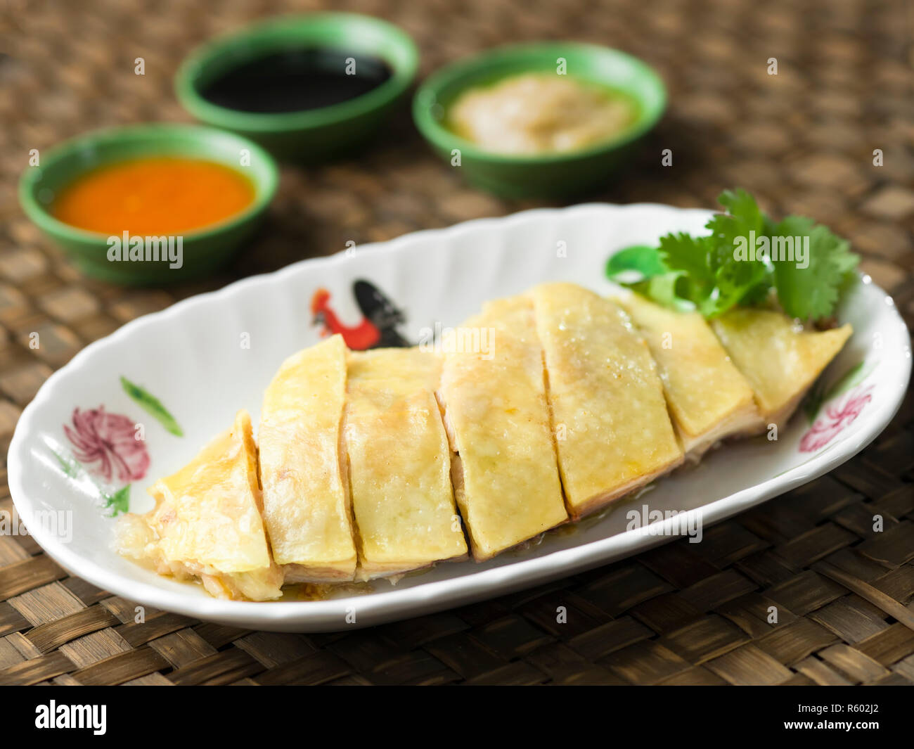 rustic hainan chicken Stock Photo - Alamy