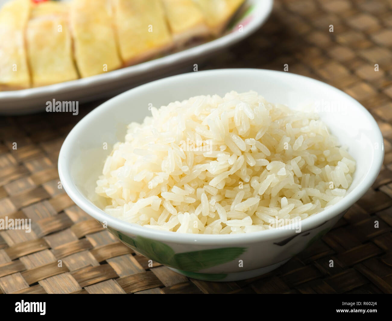 fragrant flavored hainan chicken rice Stock Photo - Alamy