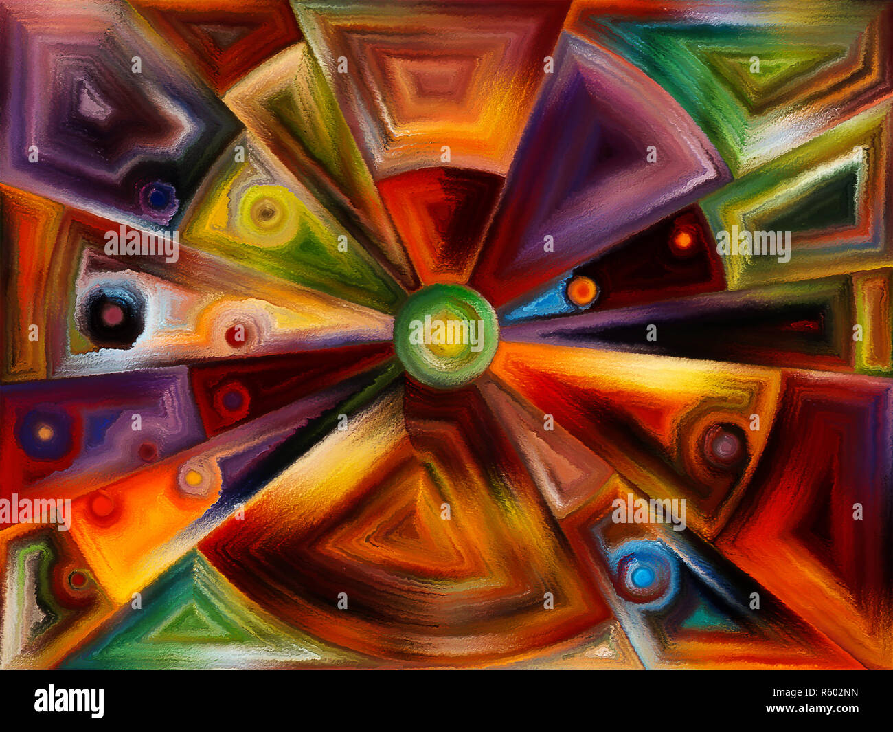 Radial stained glass design Stock Photo - Alamy