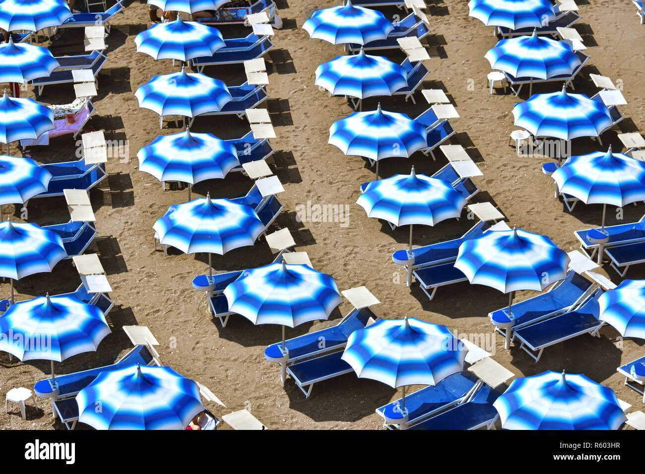 Mediterranean beach during hot summer day Stock Photo - Alamy