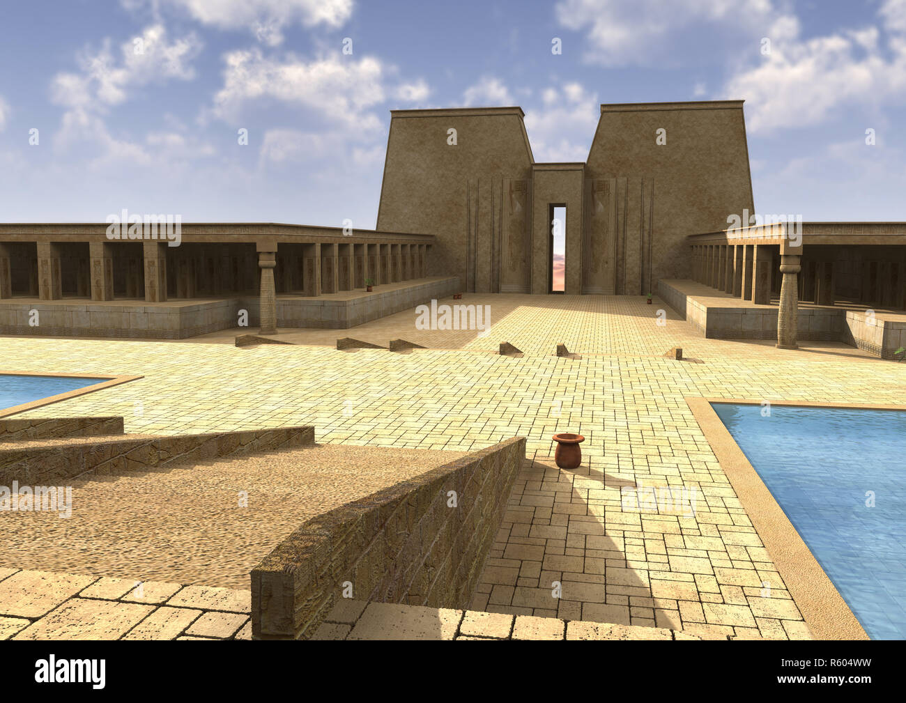 3d rendering ancient egyptian palace hi-res stock photography and ...