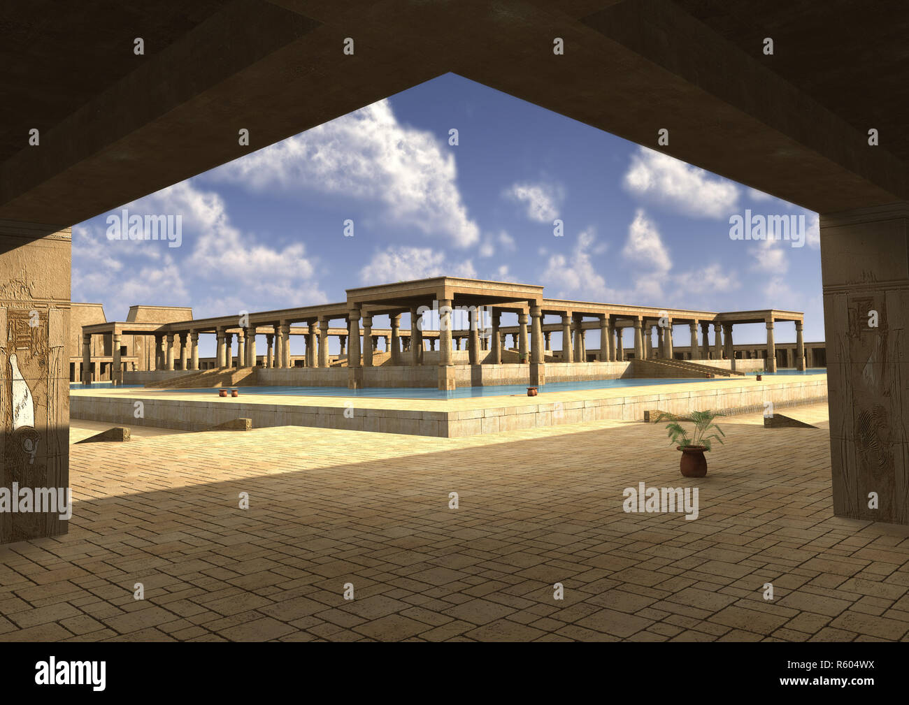 3d rendering ancient egyptian palace hi-res stock photography and ...