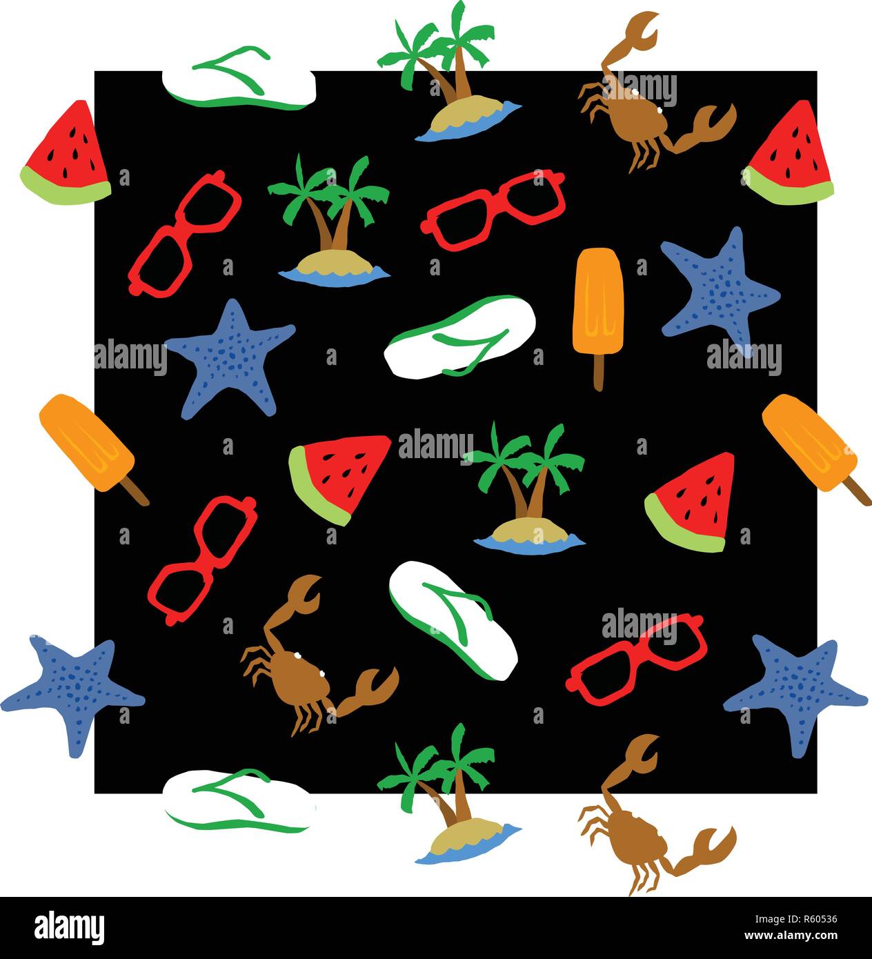 Summer Pattern Background Seamless Stock Vector Image & Art - Alamy