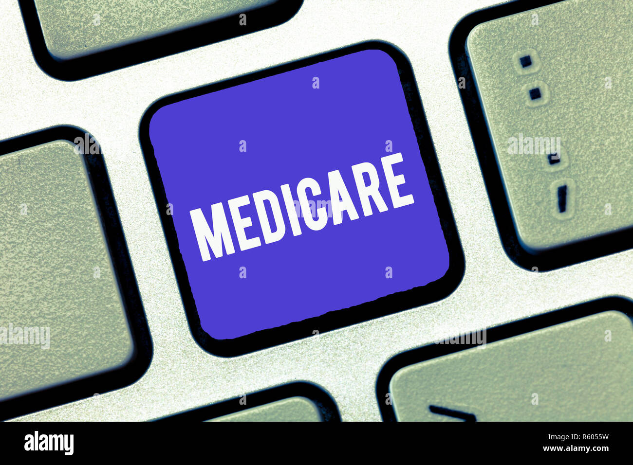 Handwriting text Medicare. Concept meaning federal government plan in ...