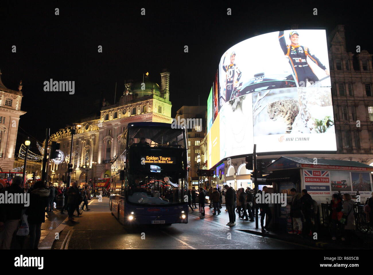 Piccadilly Circus at night, London, England, UK Stock Photo - Alamy