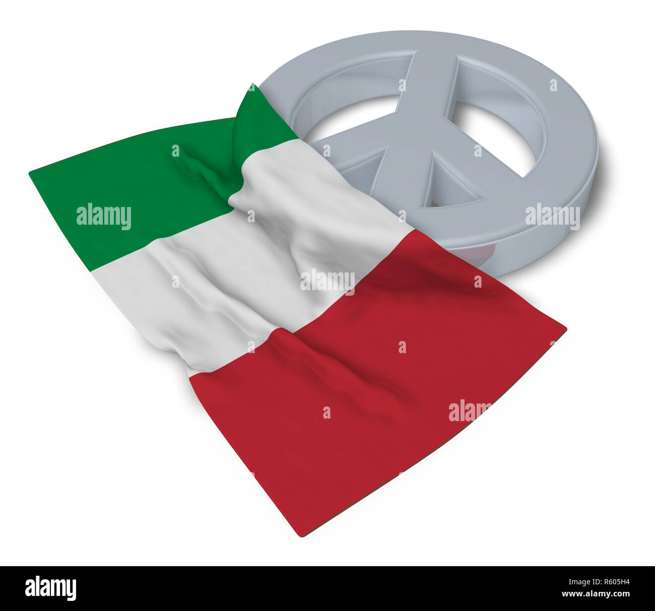 peace symbol and flag of italy Stock Photo - Alamy